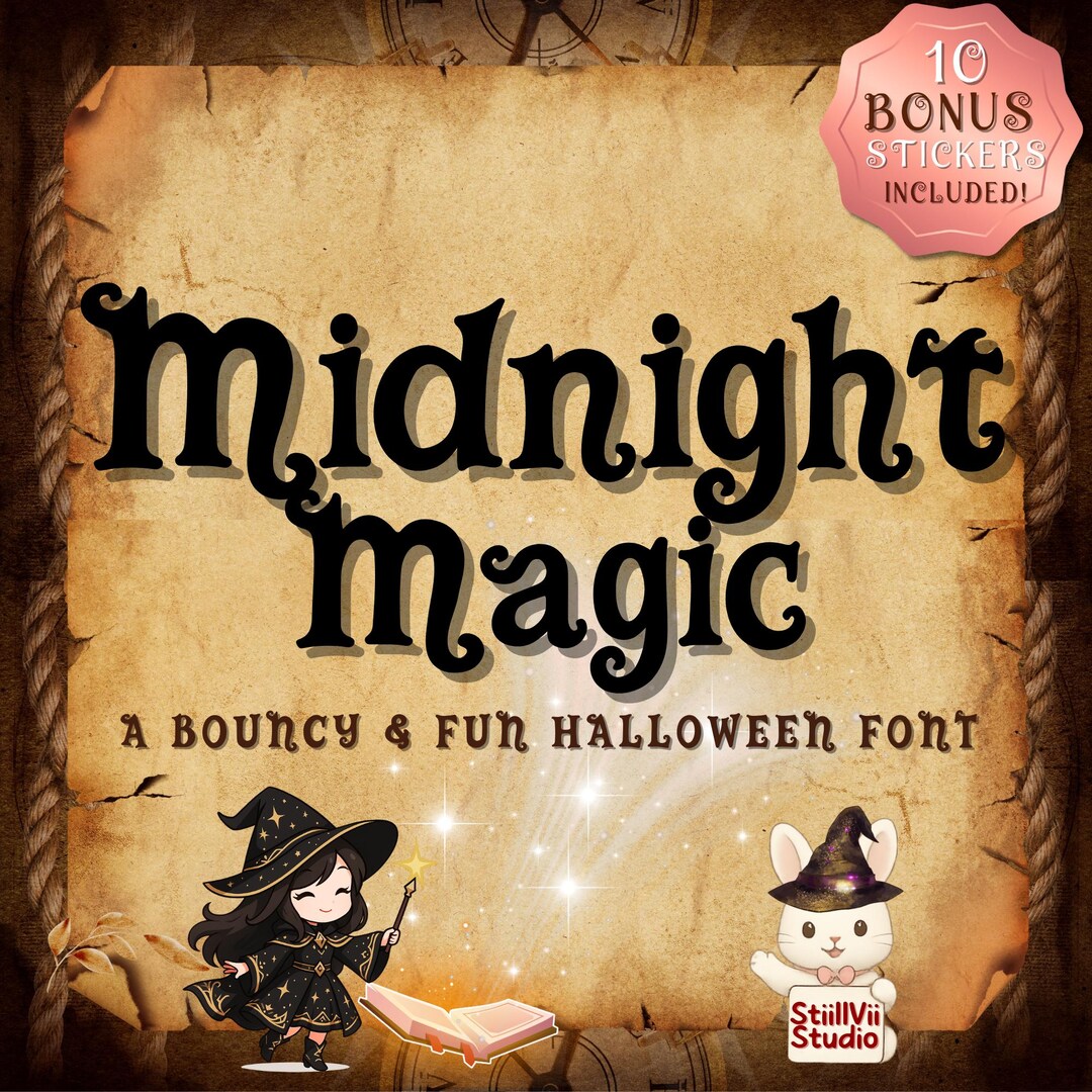 Spooky Halloween Font, Bouncy Script for Cricut, Procreate & Canva ...