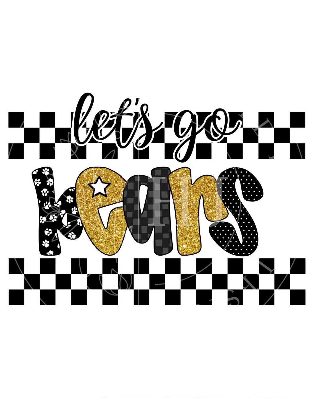 Custom Mascot Design PNG: Lets Go Bears - School Spirit (digital ...