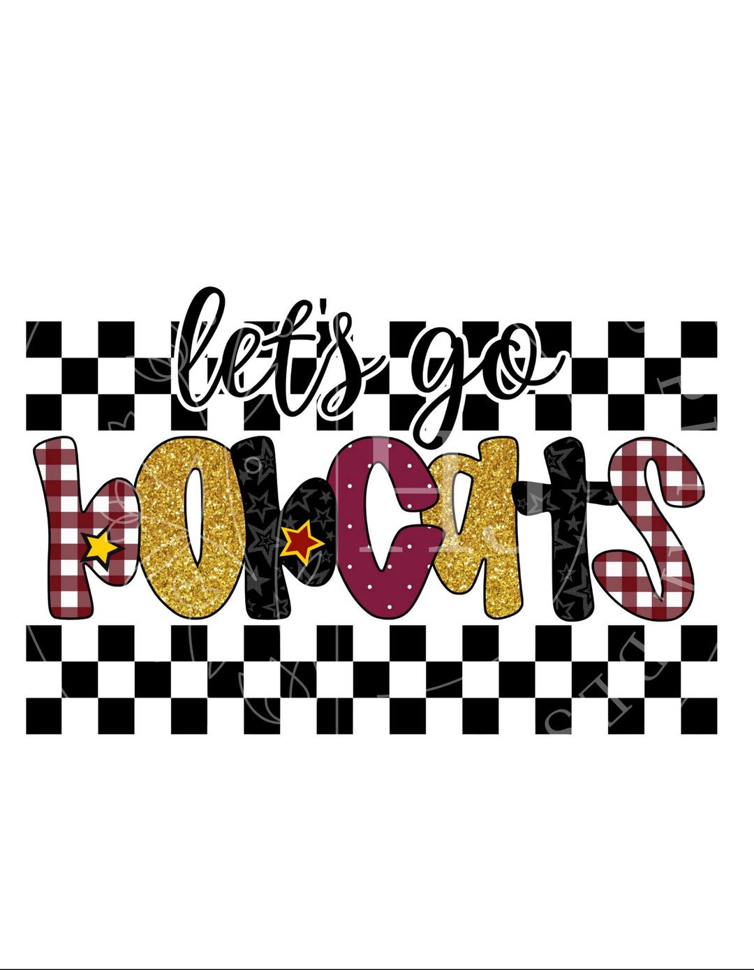 Lets Go Bobcats, Custom Mascot Design PNG, Custom School PNG, Custom ...