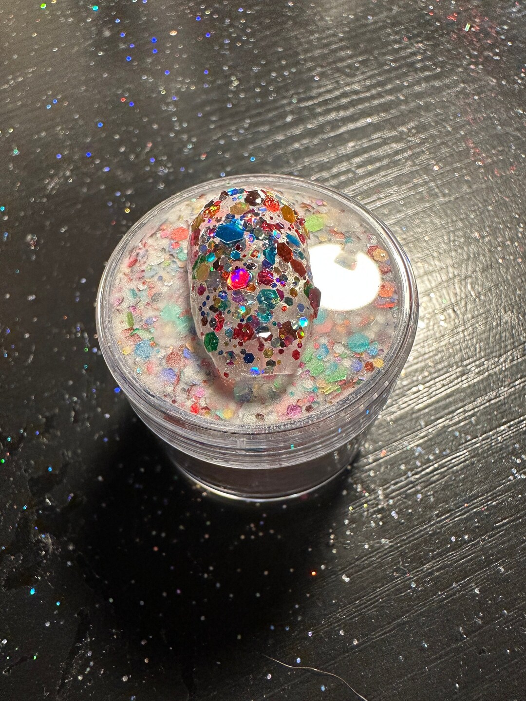 Clown Puke Rainbow Holo Nail Dip Chunky Glitter Powder - Etsy