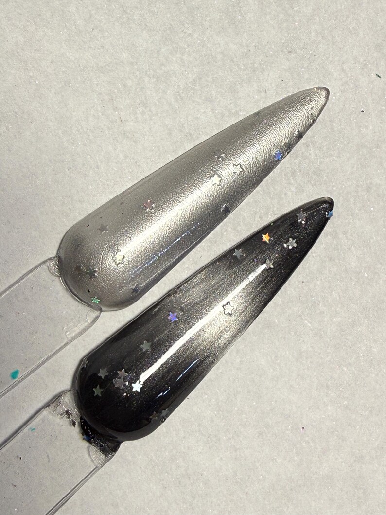 Quasar - Silver Holographic Star Magnetic Nail Polish 5, 15ml - Etsy