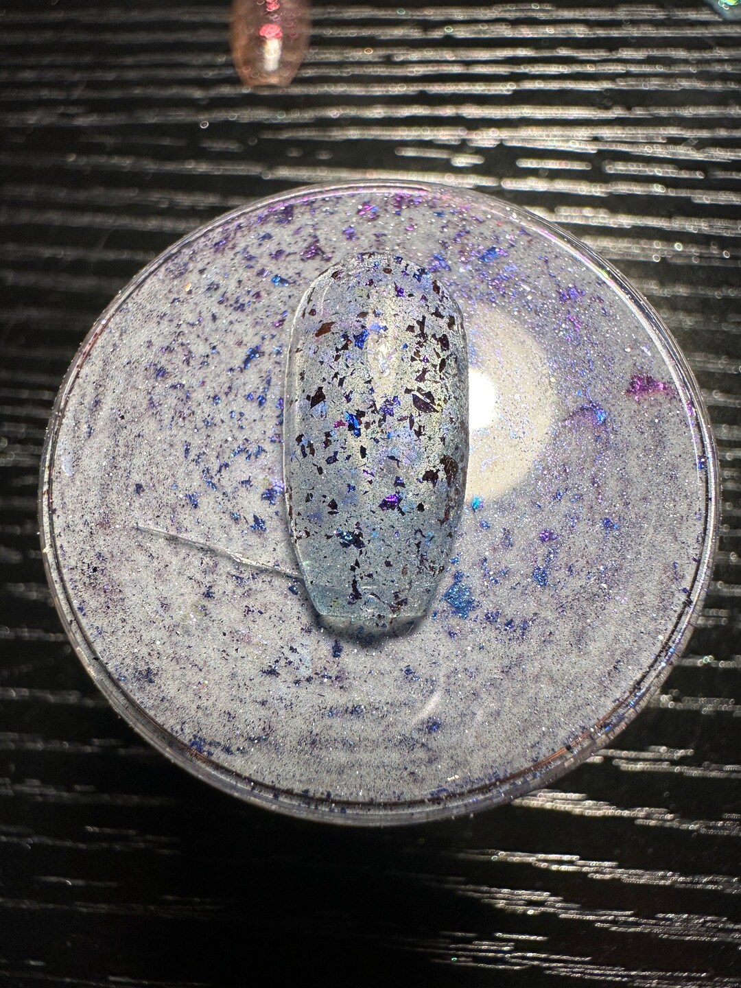 Vyolitt Blue/purple/fuschia Duochrome Foil Flake Glitter Acrylic Powder ...