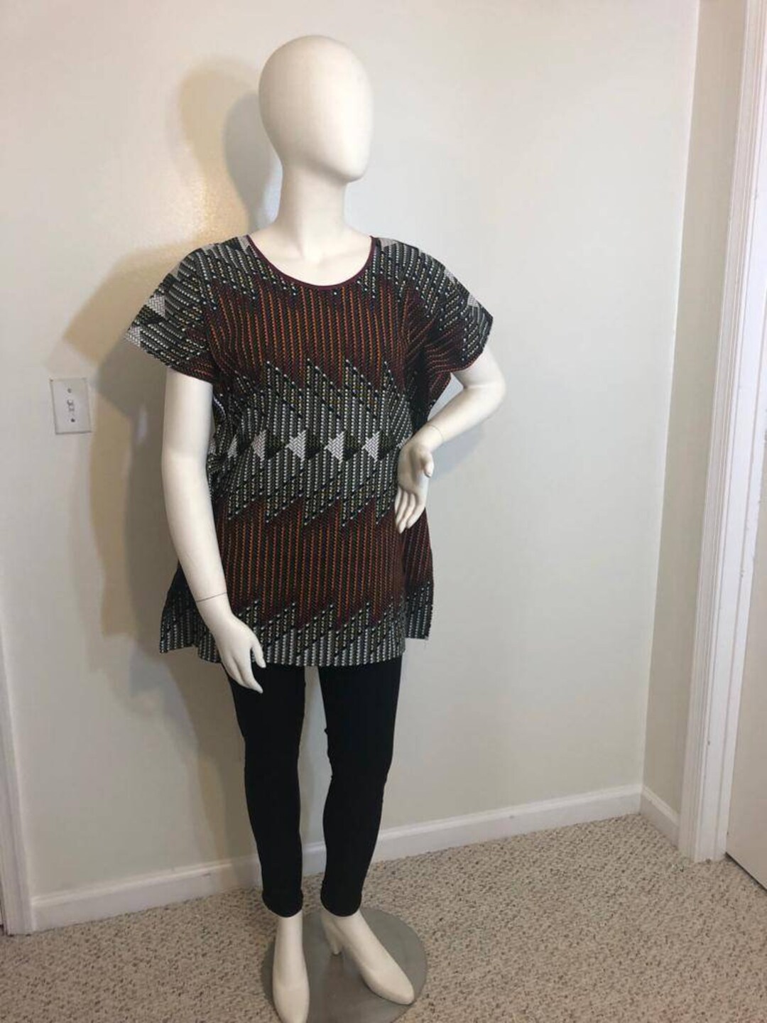 Ankara Blouse Long Tunic Caftan African Print Kitenge Kaftan Maroon ...