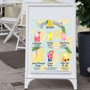 Lemonade Bar Menu Sign - Etsy