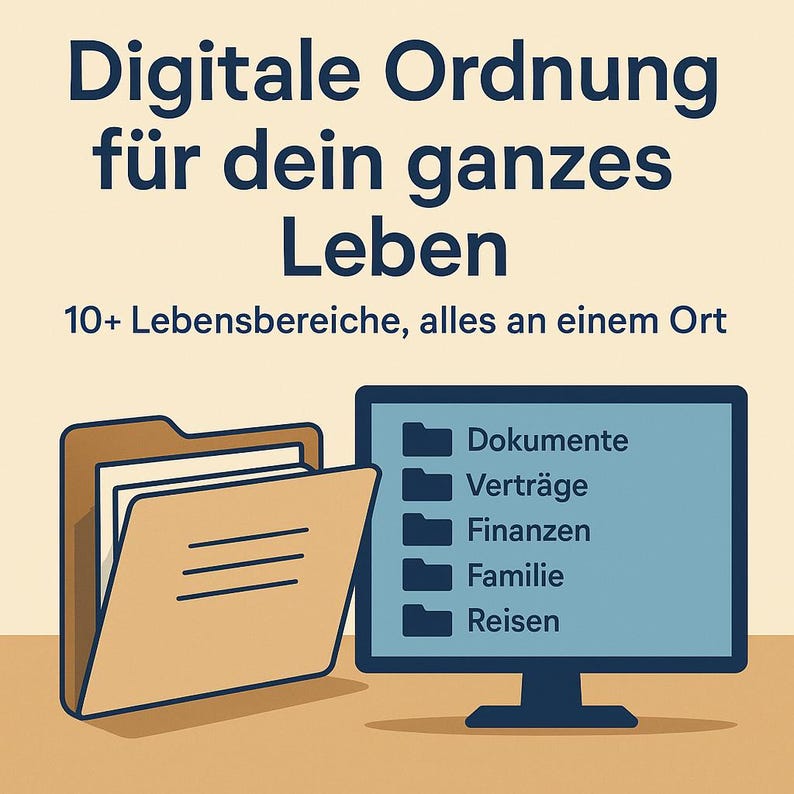 Digital Folder Structure for Your Entire Life | 10+ Areas of Life | ZIP ...