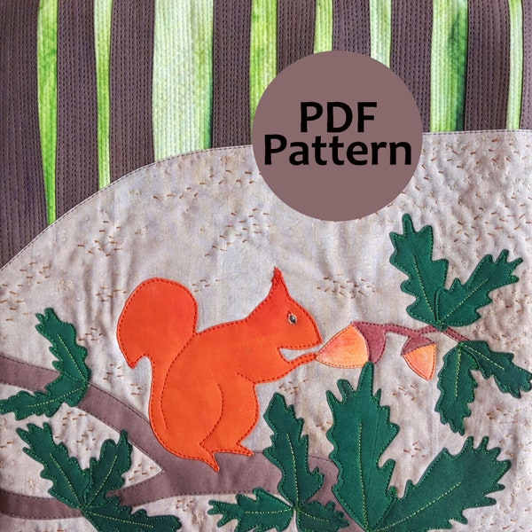 Squirrel Applique - Etsy