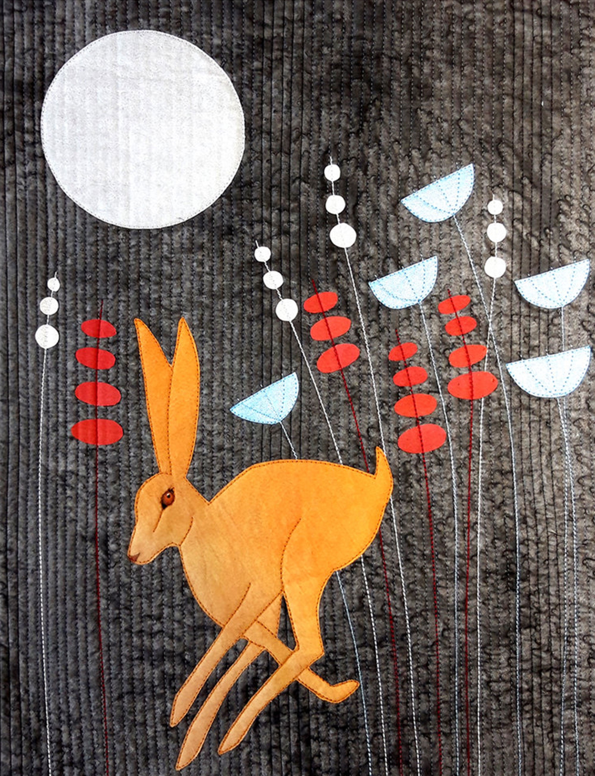 PDF Midnight Hare Applique Art Quilt Digital Pattern - Etsy