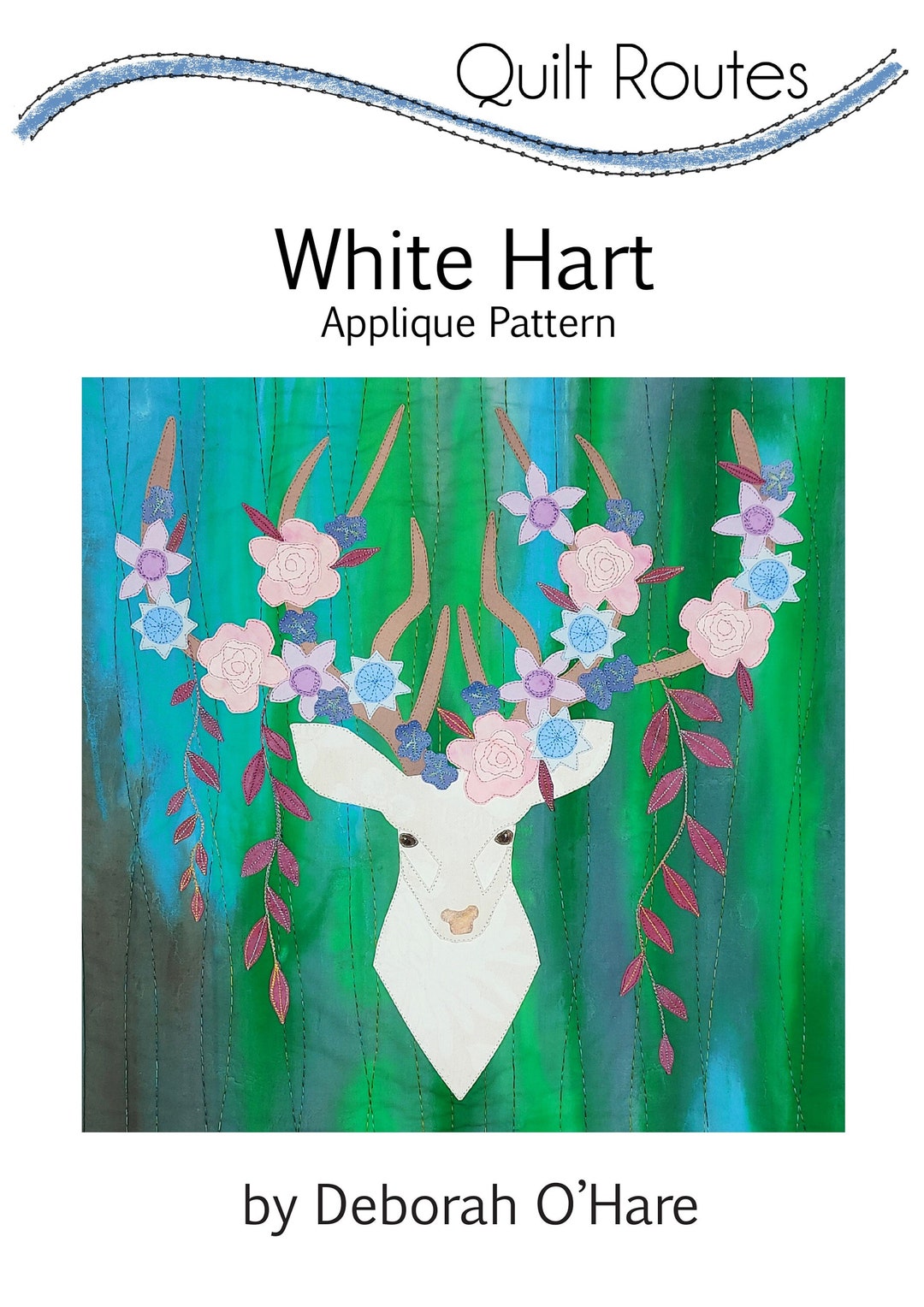 White Hart stag Art Quilt Paper Pattern - Etsy