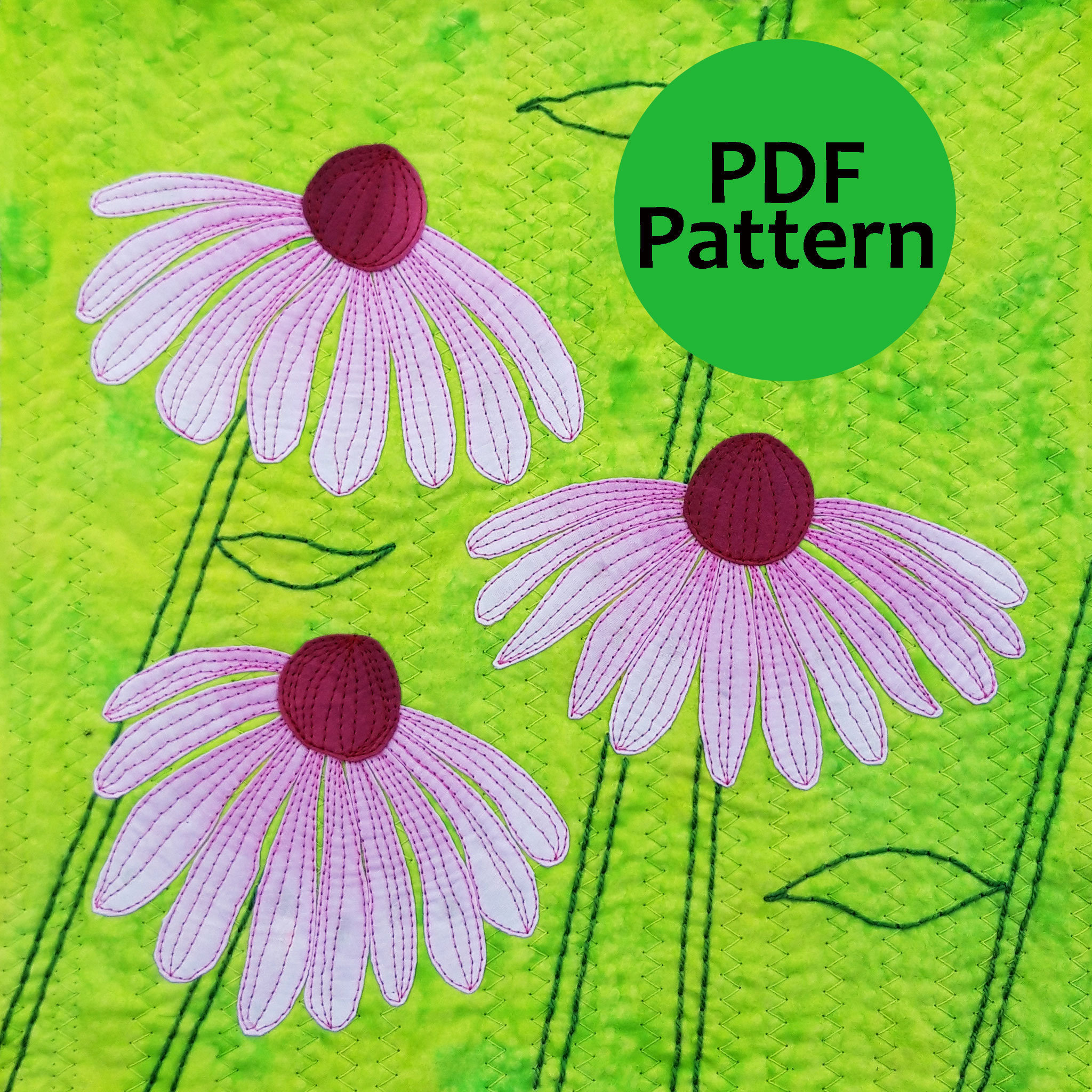 Cone Flowers Quilt Pattern PDF - Etsy