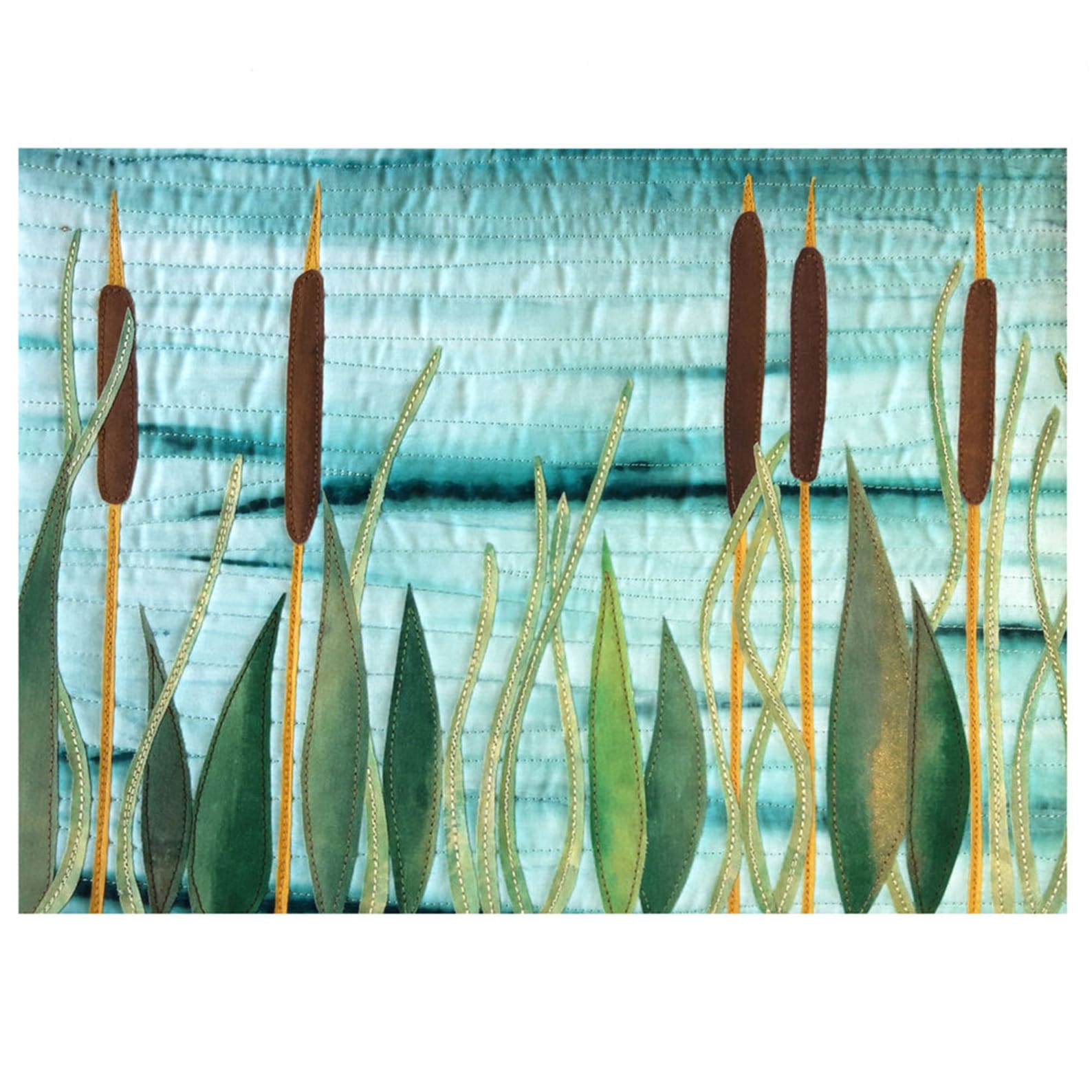 Art Quilt Applique Pattern bull Rushes | Etsy