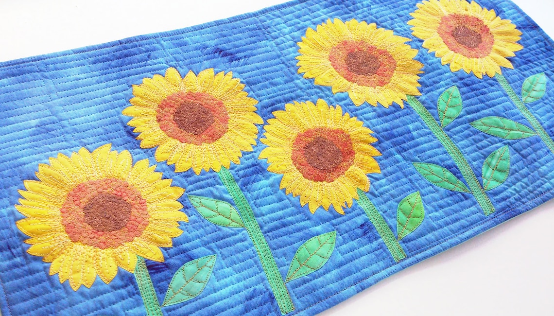 Sunflower Applique Quilt Pattern: Three Designs (PDF Pattern) - Etsy