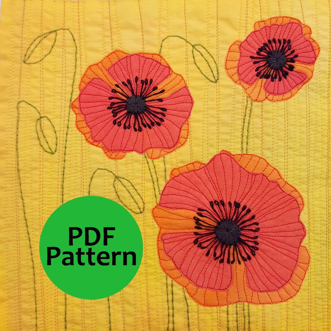 Poppies Quilt Pattern PDF - Etsy