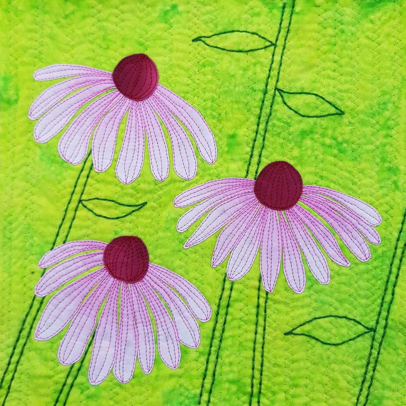 Cone Flowers Art Quilt Pattern - Etsy