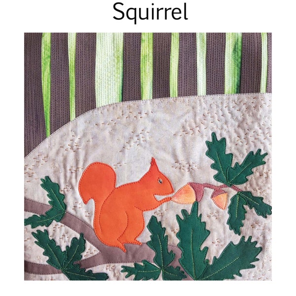 Squirrel Applique - Etsy UK