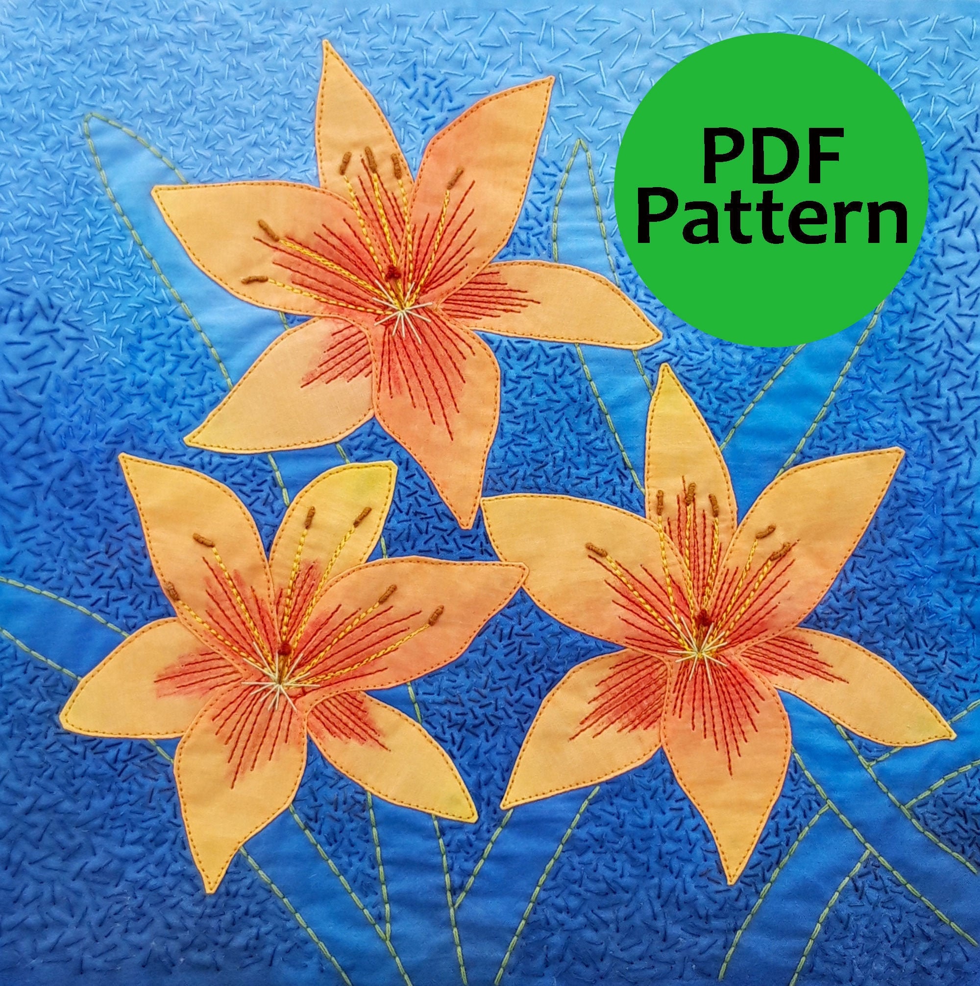 Lilies Quilt Pattern PDF - Etsy