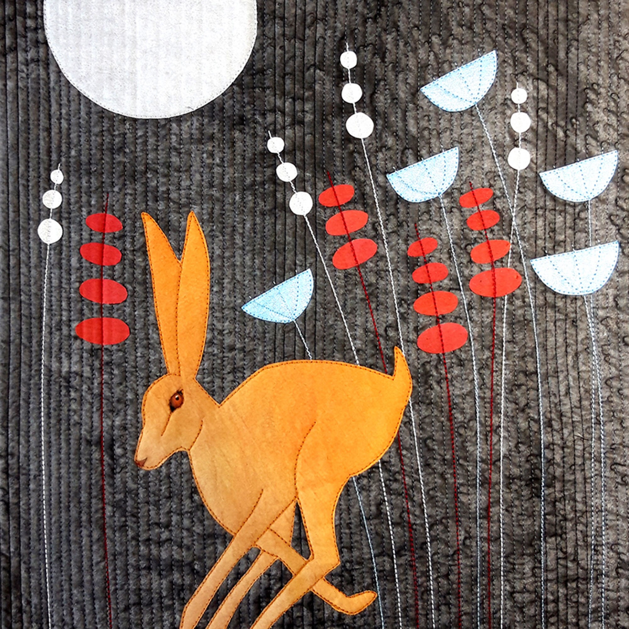 PDF Midnight Hare Applique Art Quilt Digital Pattern - Etsy