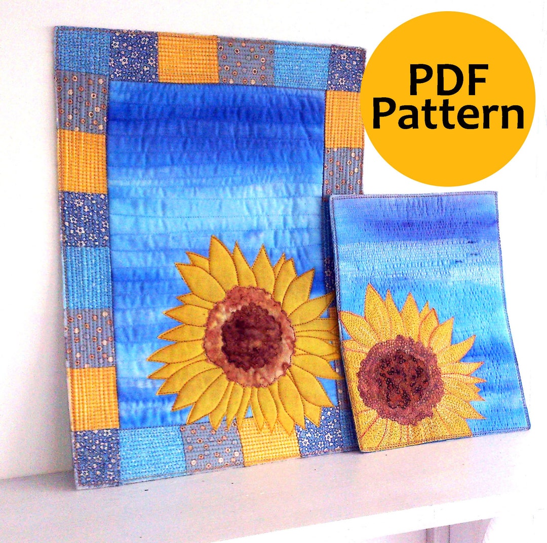 Sunflower Applique Quilt Pattern: Three Designs (PDF Pattern) - Etsy