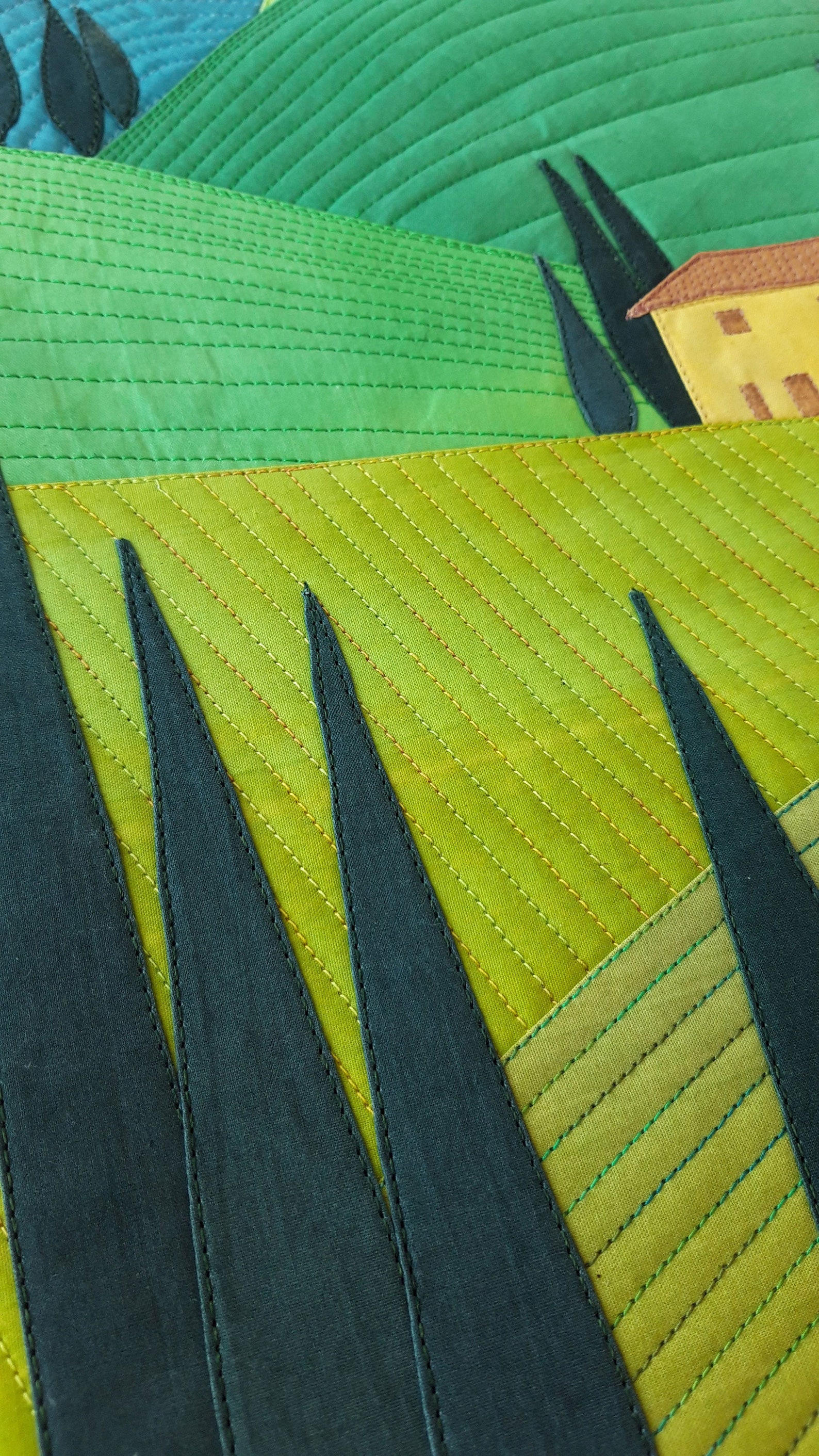 Landscape Quilt Pattern Tuscan Hillside | Etsy