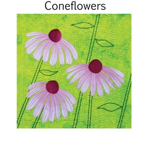 Cone Flowers Art Quilt Pattern - Etsy