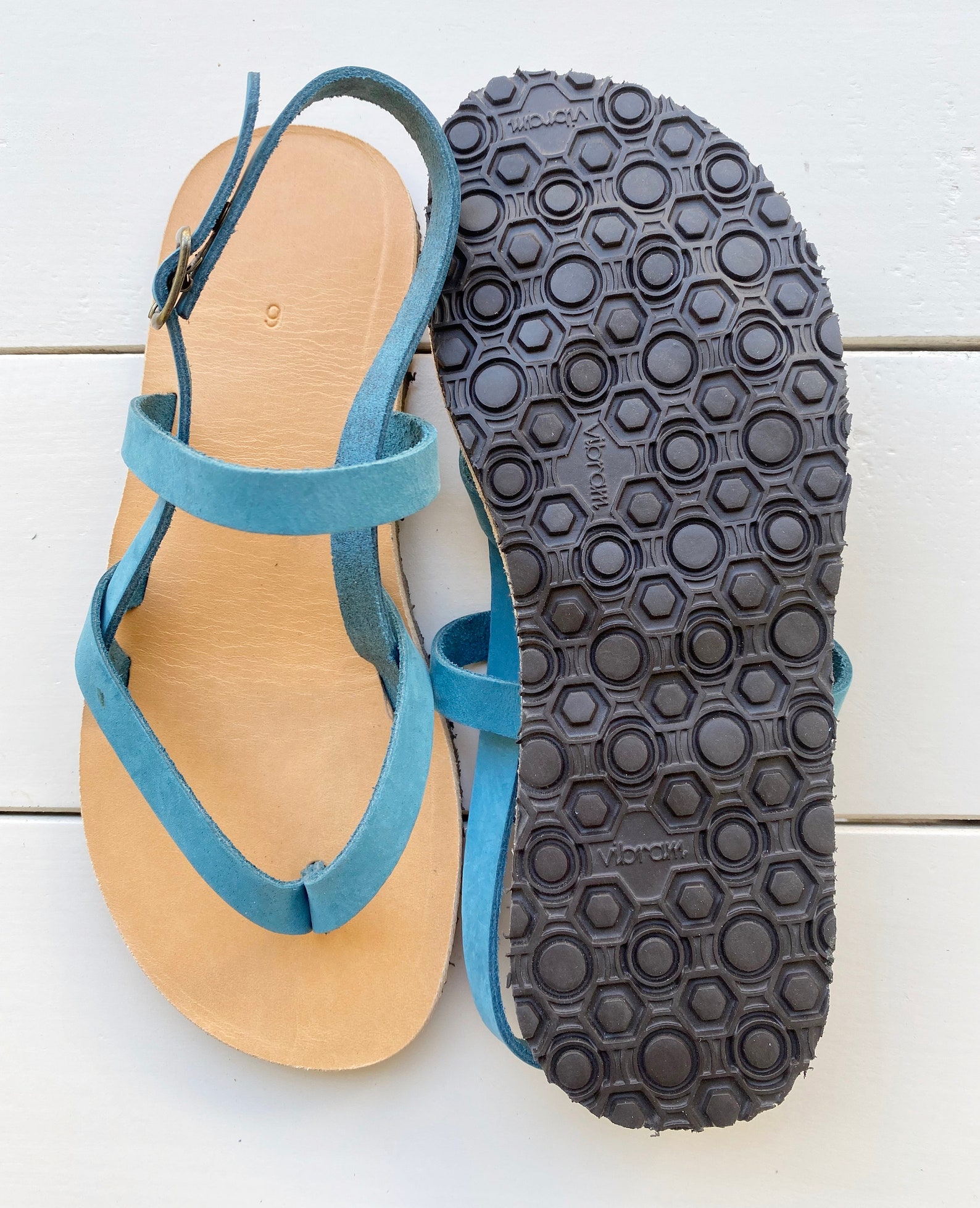 Vibram Barefoot Sandals Made From Nubuck Leather, Leather Sandals ...