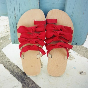 Leather Sandals, Ladies Leather Sandals, Womens Sandals, Red Sandals ...