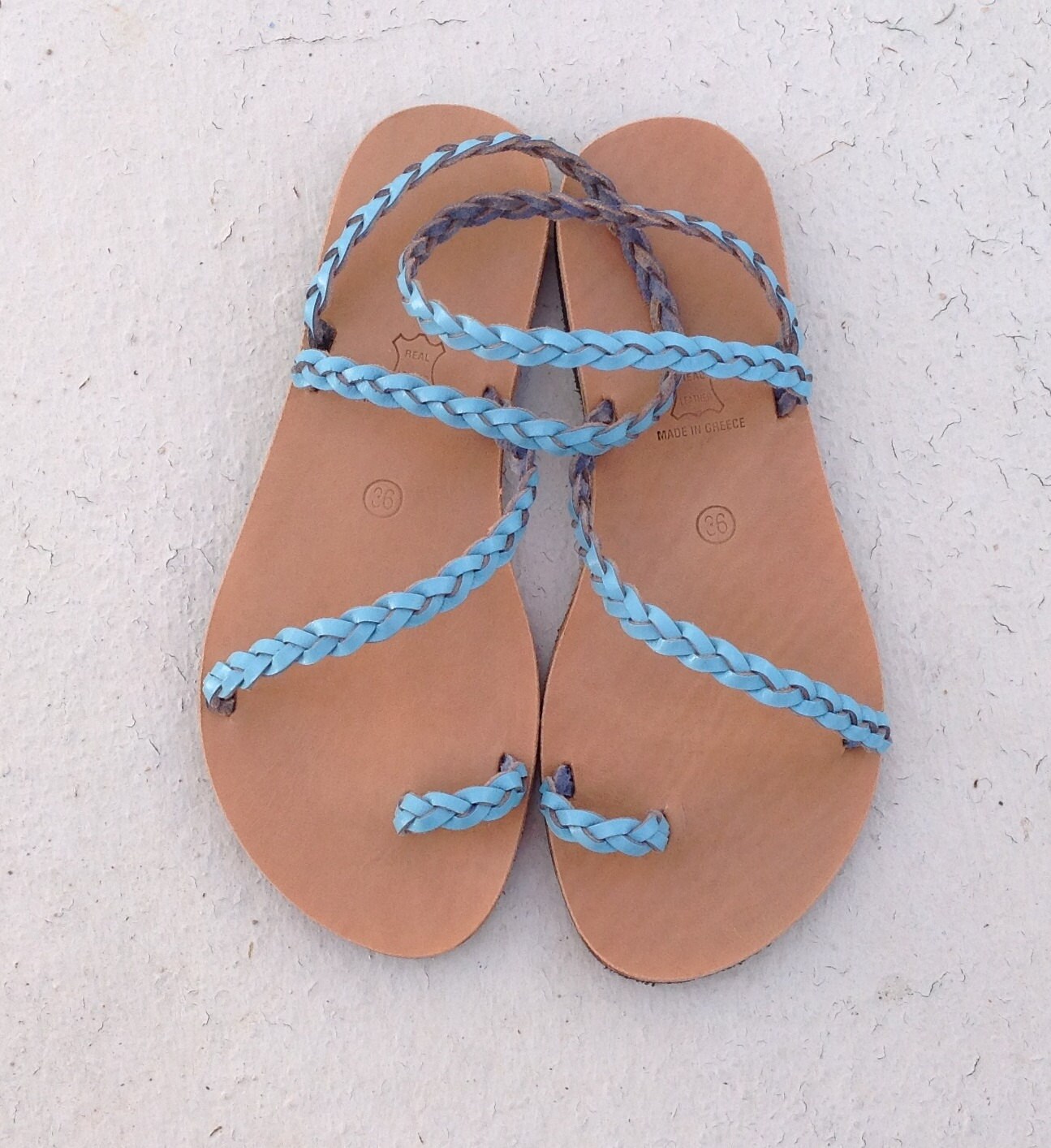 Greek Sandals, Leather Sandals, Strappy Sandals, Blue Sandals, Ladies ...