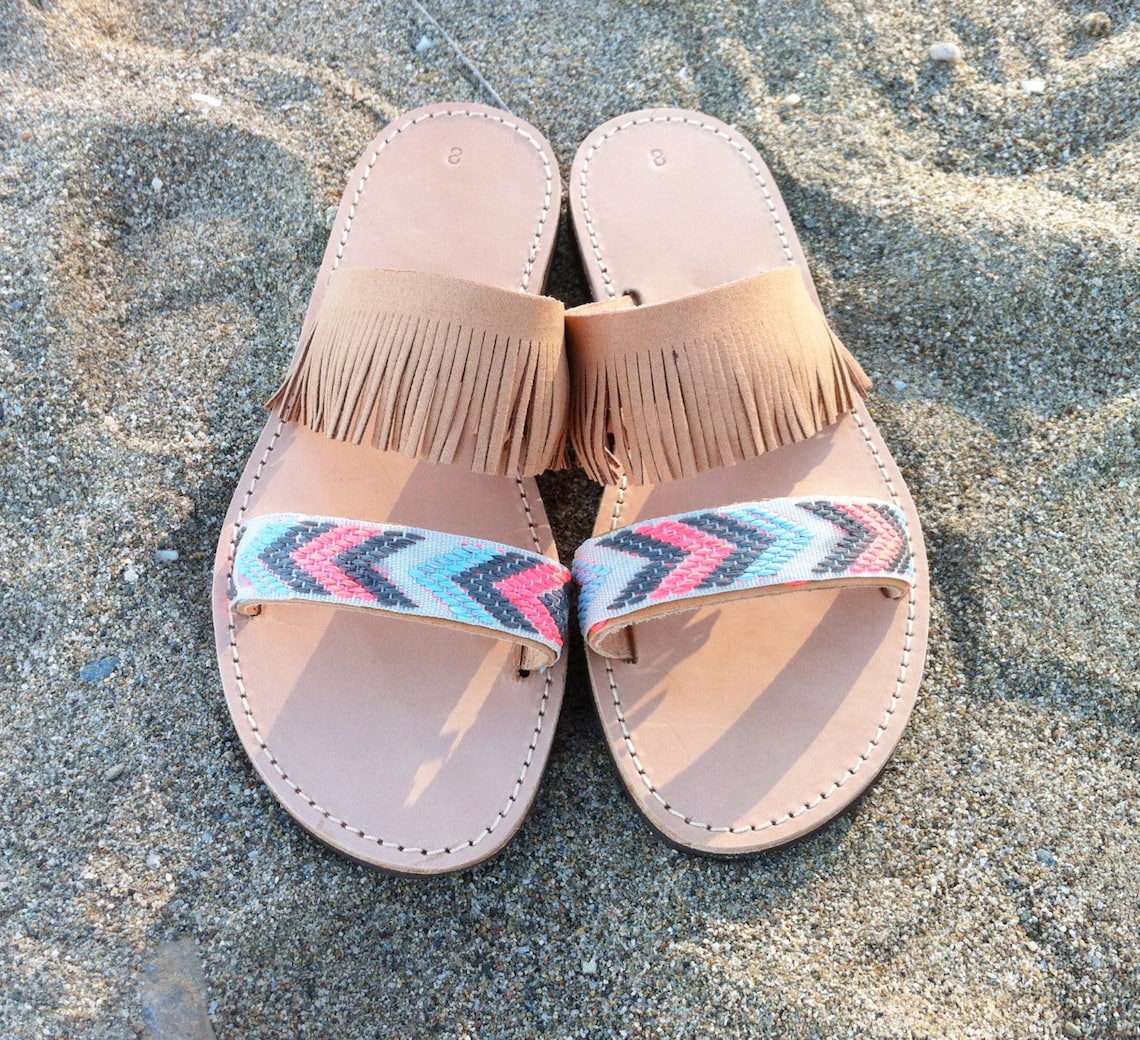 Boho Sandals/leather Sandals/boho Chic/hippie Sandals | Etsy