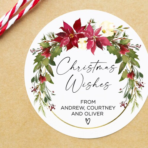 Custom Christmas Gift Label Stickers Merry Christmas - Etsy Australia