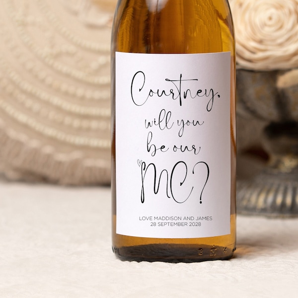Groom Proposal Sticker Bottle - Etsy