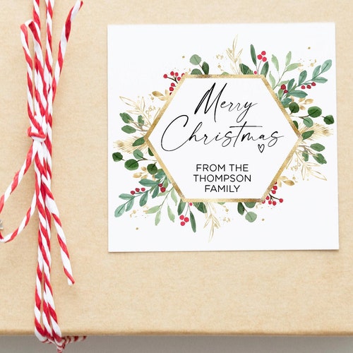 Custom Christmas Gift Label Stickers Merry Christmas - Etsy Australia