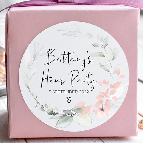 Hen's Party Thank You Favor Stickers Bachelorette Cute - Etsy Australia