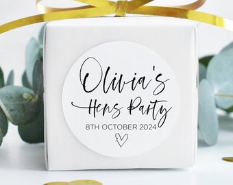 Hen's Party Thank You Favor Stickers Bachelorette Cute | Etsy Australia