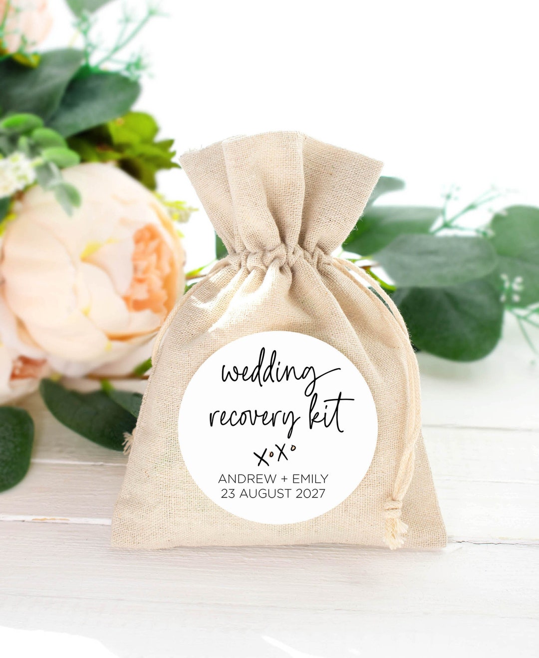 Wedding Hangover Recovery Kit Wedding Thank You Favor Stickers, Cute ...