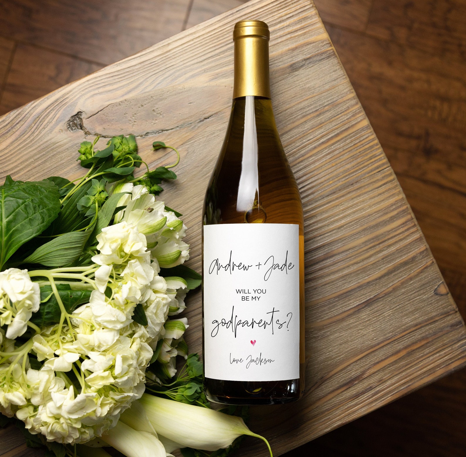 Godparent Request Wine Label Will You Be My Godmother Family - Etsy ...