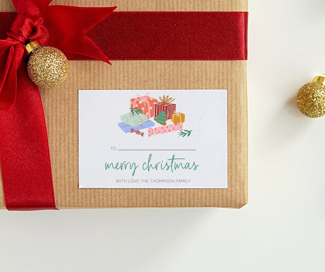 Custom Christmas Gift Label Stickers, Cute Holiday Gifts for Friends ...
