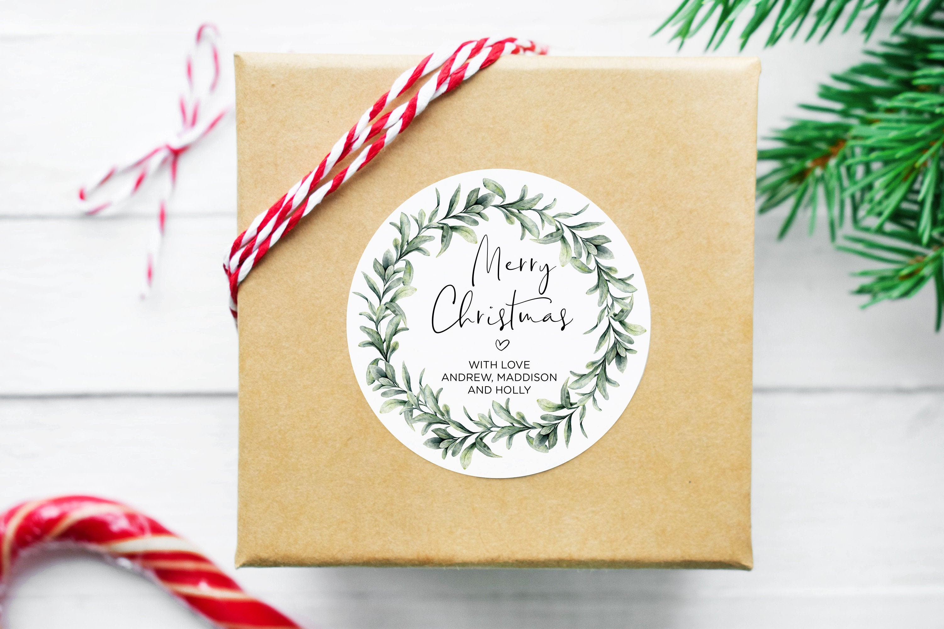 Custom Christmas Gift Label Stickers Merry Christmas | Etsy