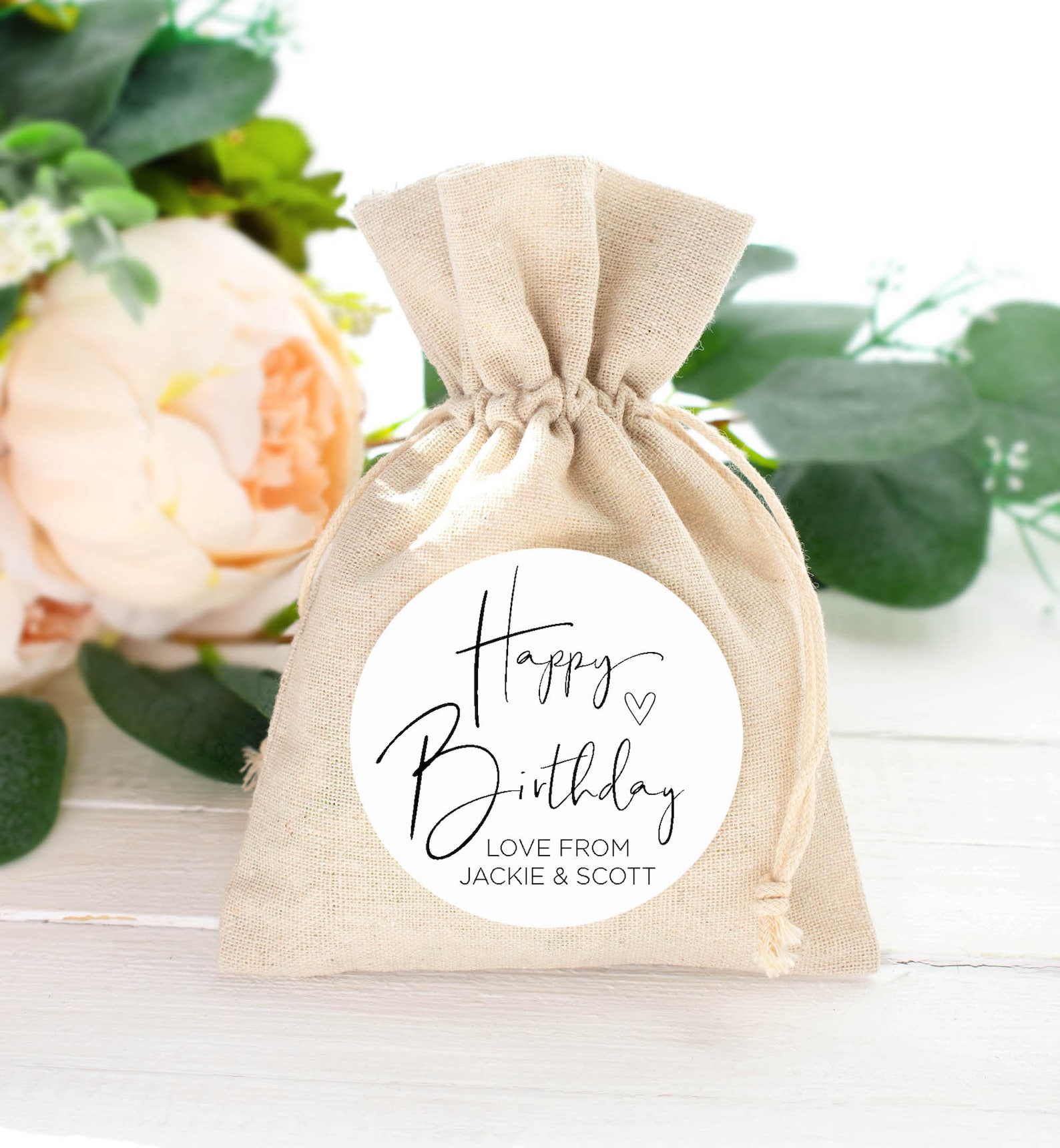 Personalized Cute Happy Birthday Gift Label Stickers, Party Stickers ...