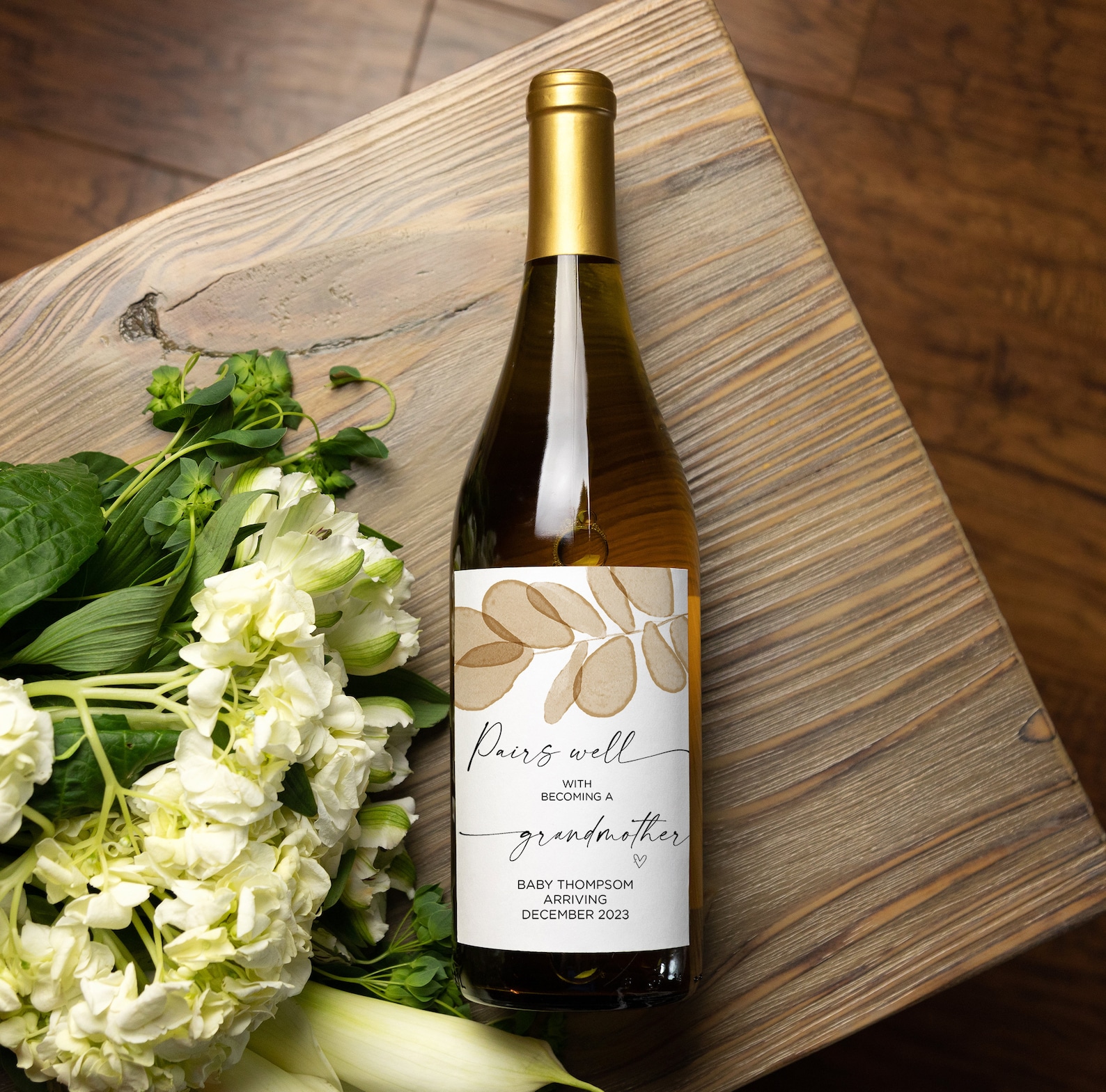 Pregnancy Announcement Wine Label Pairs Well With Becoming a - Etsy