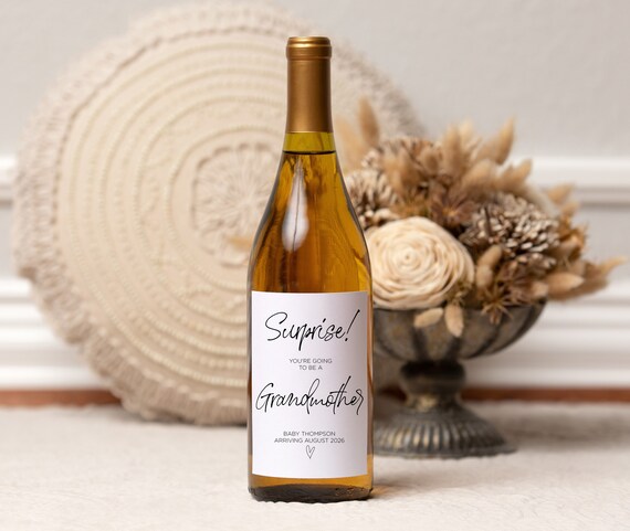 Pregnancy Announcement Wine Label Pairs Well With Becoming a - Etsy