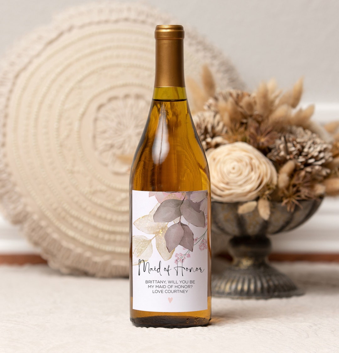 Cute Maid of Honor Proposal Wine Label, Will You Be My Maid of Honour ...