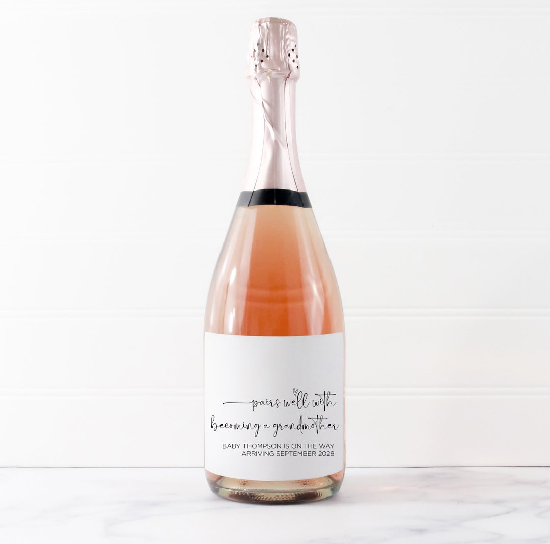 Pairs Well With Becoming a Grandmother Pregnancy Announcement Wine ...