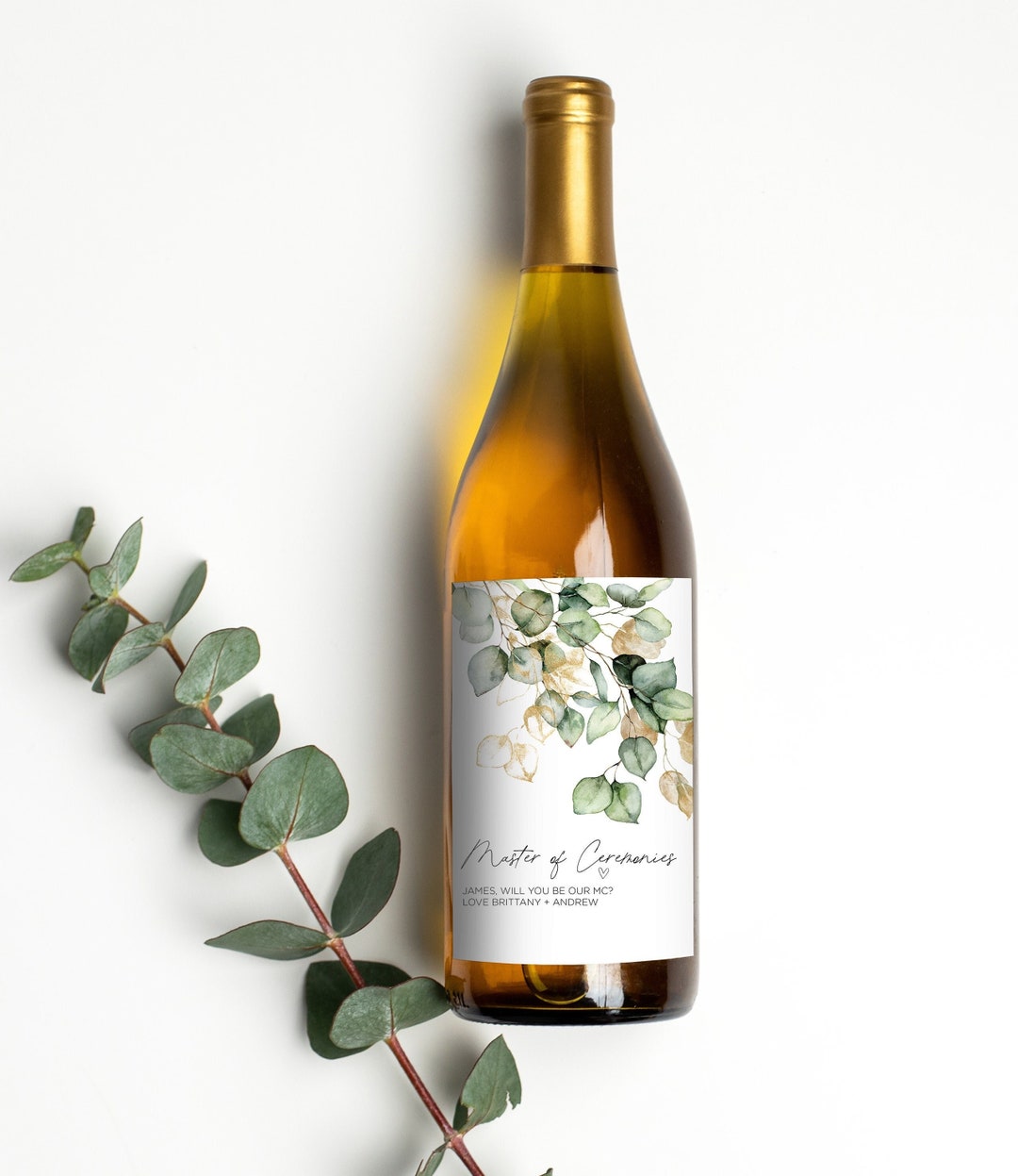 Customised Will You Be Our MC Wedding Wine Label, Bride and Groom MC ...