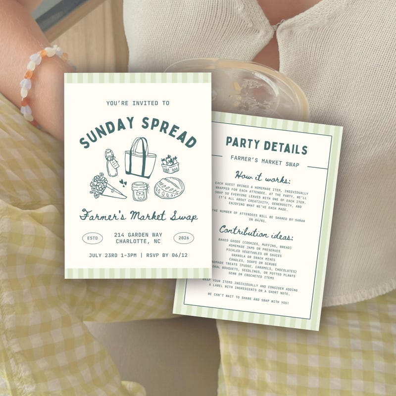 Market Swap Invitation - Etsy