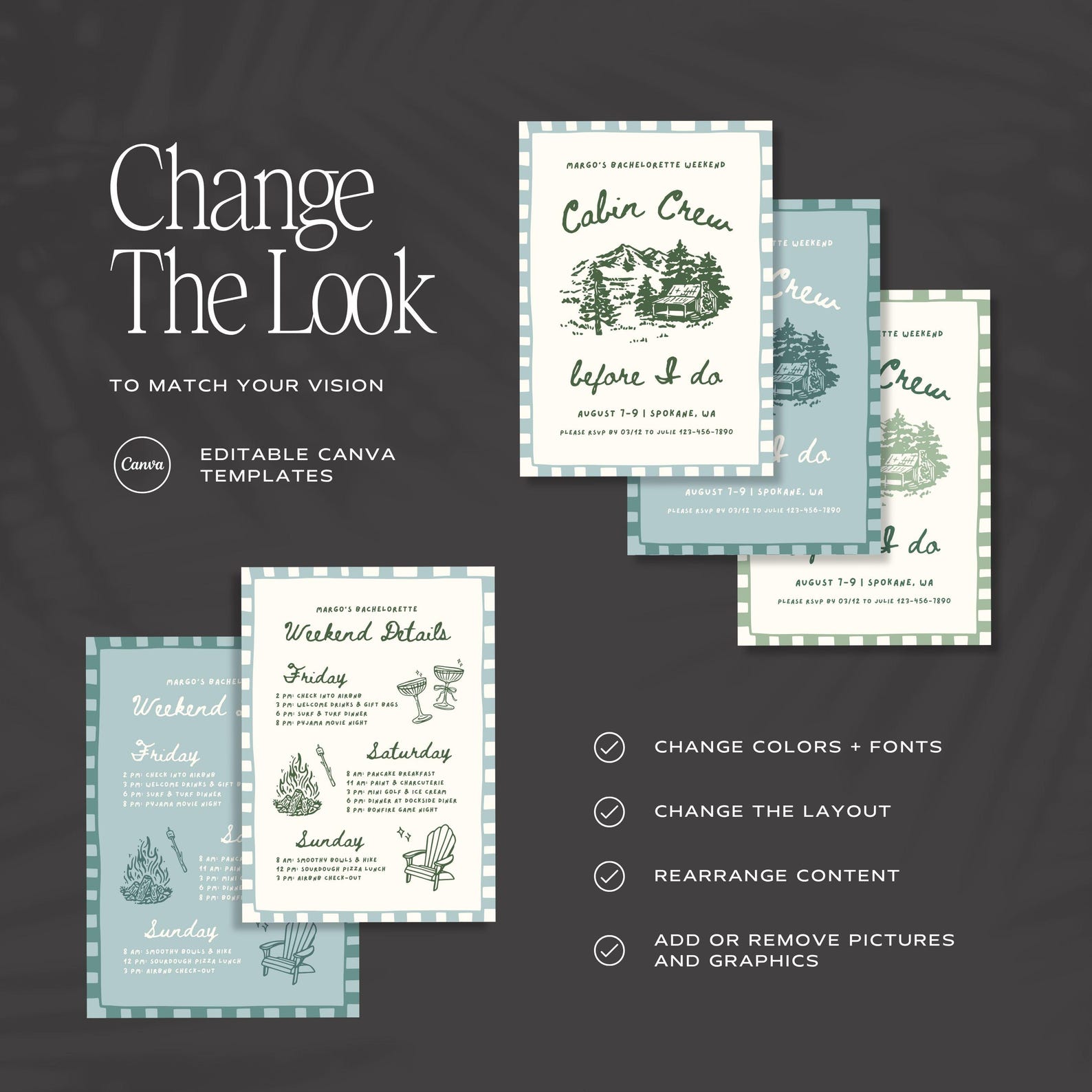 Cabin Crew Before I Do Bachelorette Invitation Template: Camp Bach ...