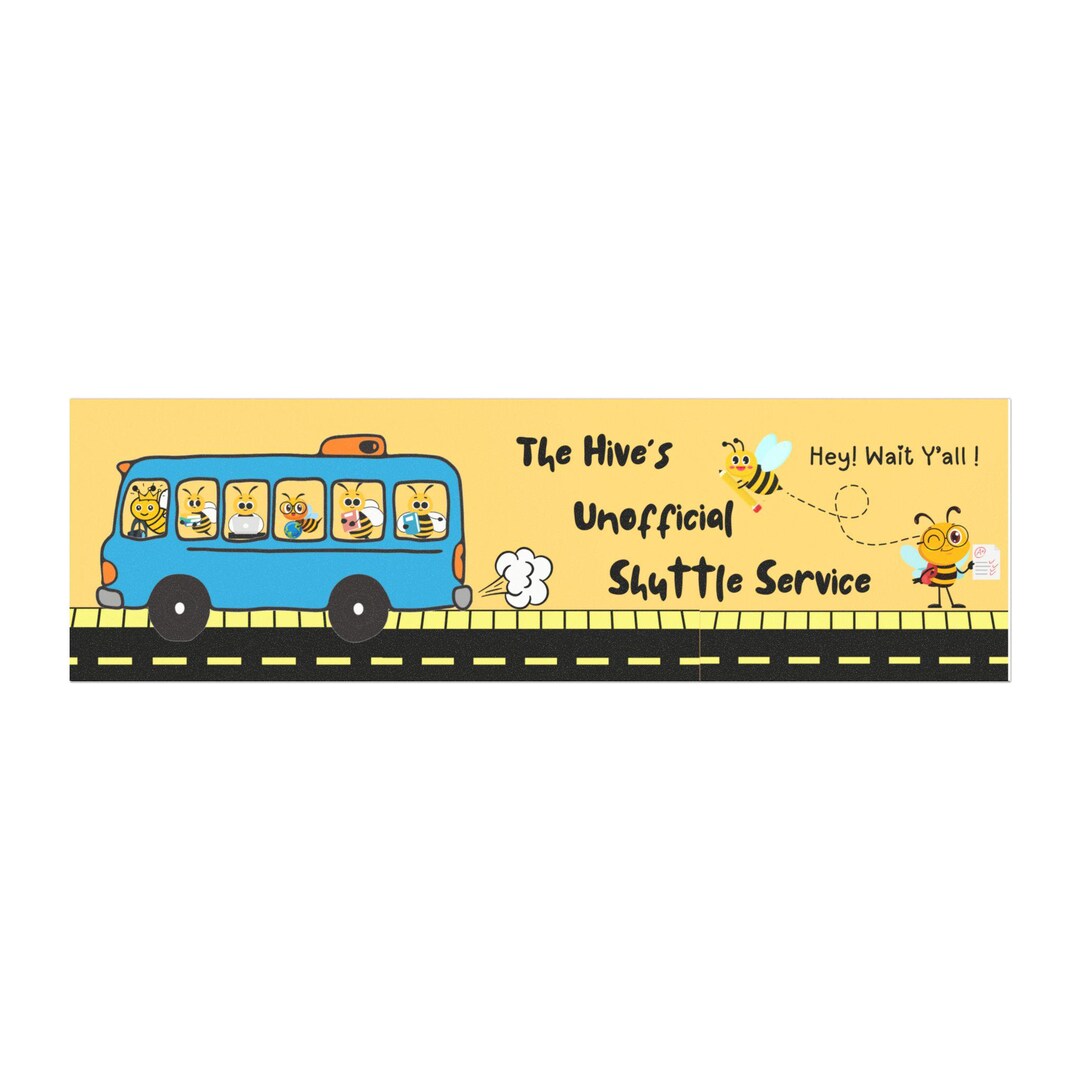 Funny Carpool Mom Car Magnet | Bee Shuttle Service - Etsy