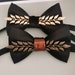 Black Bowtie, Copper Mens Silk Bow Tie for Men, Gold Wedding Bow Tie Black Satin Bowtie ...