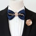 Navy Blue Satin Mens Bowtie Boys Prom Bow Tie Rose Gold - Etsy