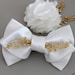White Bow Tie Lapel Pin Set, Wedding, Groom Satin Bowtie Groomsmen ...