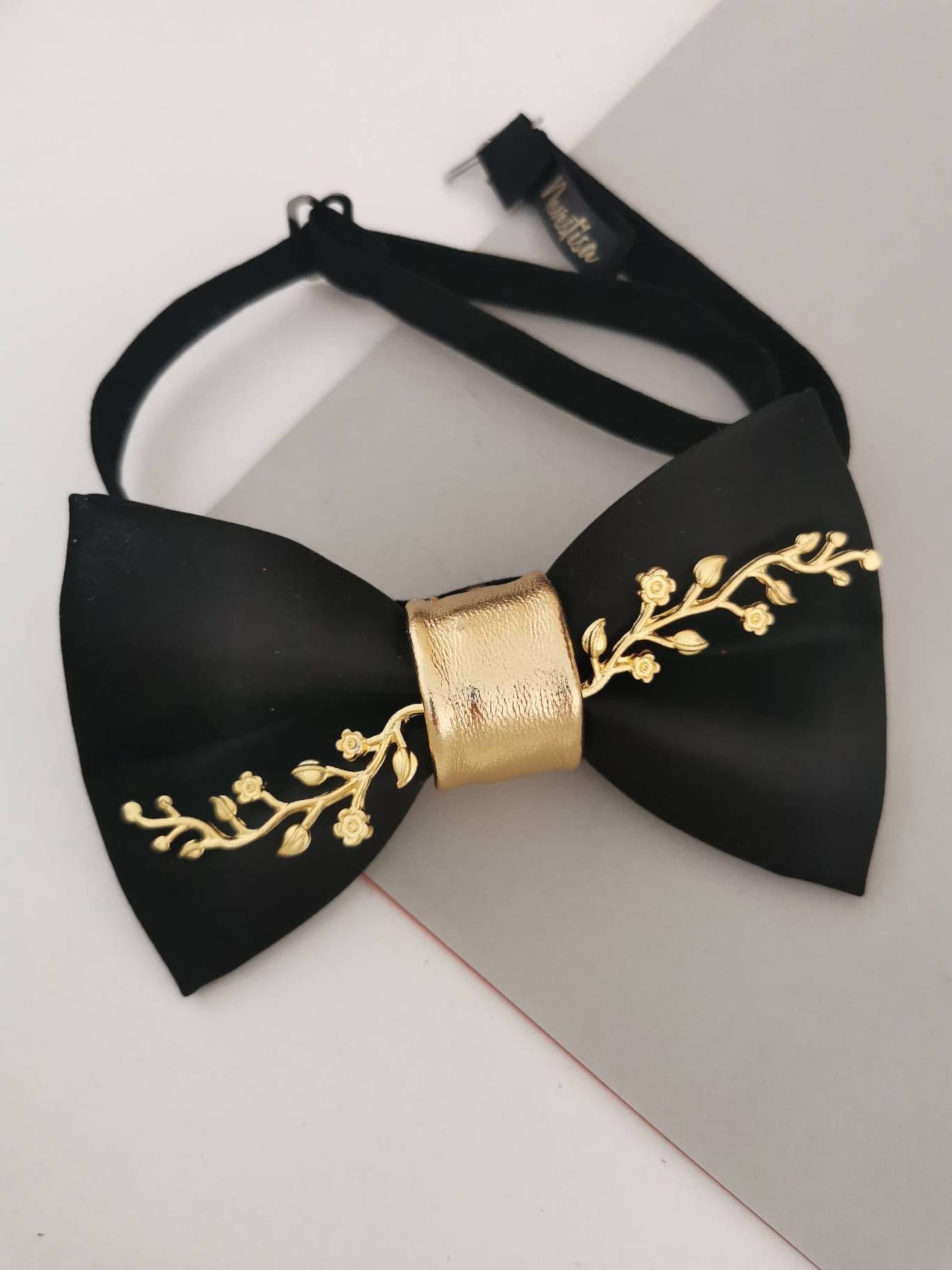 Black and Gold Satin Butterfly Bow Tie Formal Black Bowties - Etsy