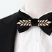 Black Bowtie, Copper Mens Silk Bow Tie for Men, Gold Wedding Bow Tie Black Satin Bowtie ...